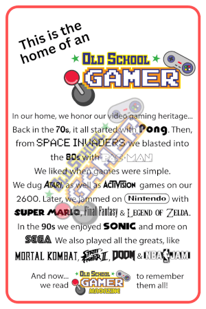 Old School Gamer Tin Signs - Old School Gamer Magazine